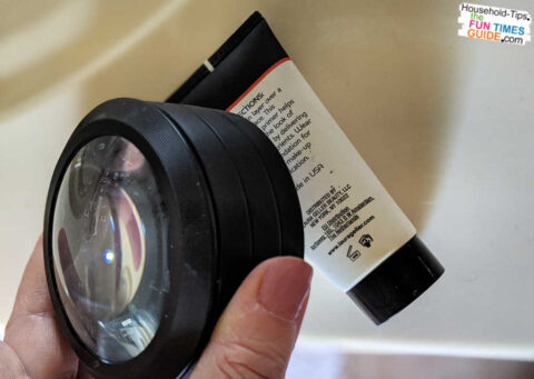 An Easy Hack I Use For Reading Small Print! | The DIY Household Tips Guide